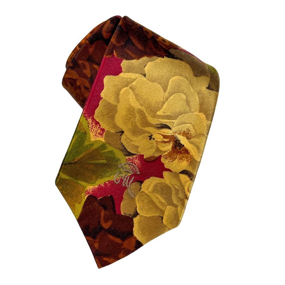 Countess Mara Sistine Satin Floral Beige Pink Neck Ti… - Gem